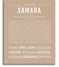 Samara | Name Art Print – Name Stories