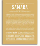 Samara | Name Art Print – Name Stories