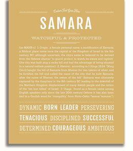 Samara | Name Art Print – Name Stories