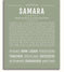 Samara Personalized Name Meaning Art Prints – Name Stories