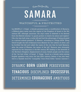 Samara | Name Art Print – Name Stories