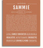 Sammie Personalized Name Meaning Art Prints – Name Stories