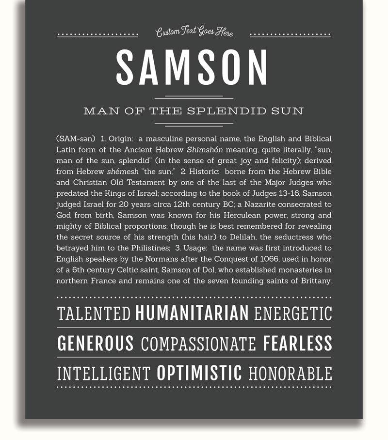 Samson | Name Art Print – Name Stories