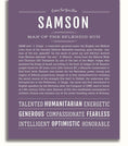 Samson | Name Art Print – Name Stories