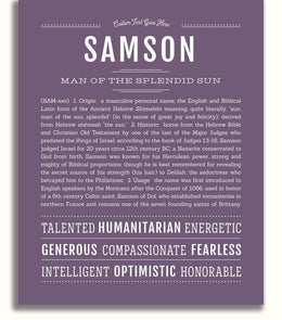 Samson | Name Art Print – Name Stories