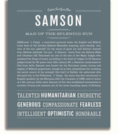 Samson | Name Art Print – Name Stories