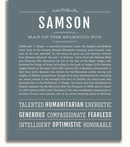 Samson | Name Art Print – Name Stories