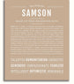 Samson | Name Art Print – Name Stories