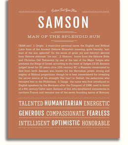Samson | Name Art Print – Name Stories