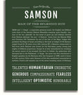 Samson Personalized Name Meaning Art Prints – Name Stories