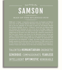 Samson | Name Art Print – Name Stories