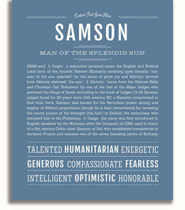 Samson | Name Art Print – Name Stories