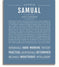 Samual Personalized Name Meaning Art Prints – Name Stories