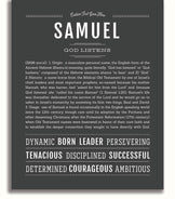 Samuel | Name Art Print – Name Stories