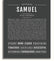 Samuel | Name Art Print – Name Stories