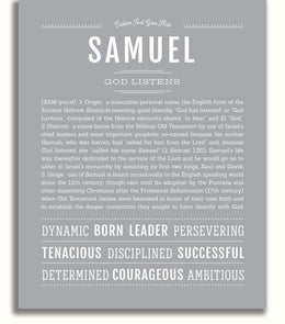 Samuel | Name Art Print – Name Stories