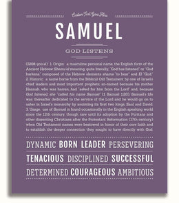 Samuel | Name Art Print – Name Stories