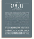 Samuel | Name Art Print – Name Stories