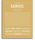 Samuel Personalized Name Meaning Art Prints – Name Stories