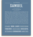 Samuel | Name Art Print – Name Stories