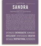 Sandra Personalized Name Meaning Art Prints – Name Stories