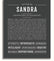 Sandra | Name Art Print – Name Stories
