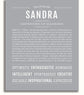 Sandra | Name Art Print – Name Stories