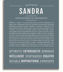 Sandra | Name Art Print – Name Stories