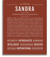 Sandra | Name Art Print – Name Stories
