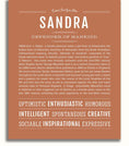 Sandra | Name Art Print – Name Stories