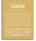 Sandra | Name Art Print – Name Stories