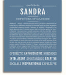Sandra | Name Art Print – Name Stories