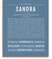 Sandra | Name Art Print – Name Stories