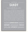 Sandy (female) | Name Art Print – Name Stories