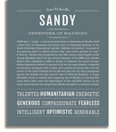 Sandy (female) | Name Art Print – Name Stories