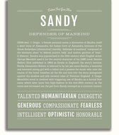 Sandy (female) | Name Art Print – Name Stories