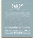 Sandy (female) | Name Art Print – Name Stories