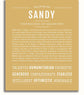 Sandy Personalized Name Meaning Art Prints – Name Stories