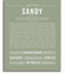 Sandy Personalized Name Meaning Art Prints – Name Stories
