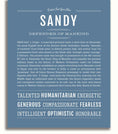 Sandy (male) | Name Art Print – Name Stories
