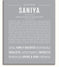 Saniya | Name Art Print – Name Stories