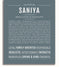 Saniya | Name Art Print – Name Stories