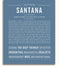 Santana Personalized Name Meaning Art Prints – Name Stories