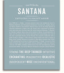 Santana Personalized Name Meaning Art Prints – Name Stories