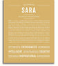 Sara Personalized Name Meaning Art Prints – Name Stories
