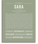 Sara | Name Art Print – Name Stories