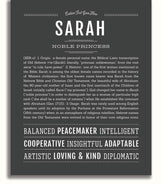 Sarah | Name Art Print – Name Stories