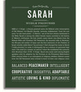 Sarah Personalized Name Meaning Art Prints – Name Stories