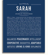 Sarah Personalized Name Meaning Art Prints – Name Stories