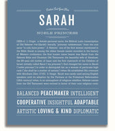 Sarah Personalized Name Meaning Art Prints – Name Stories